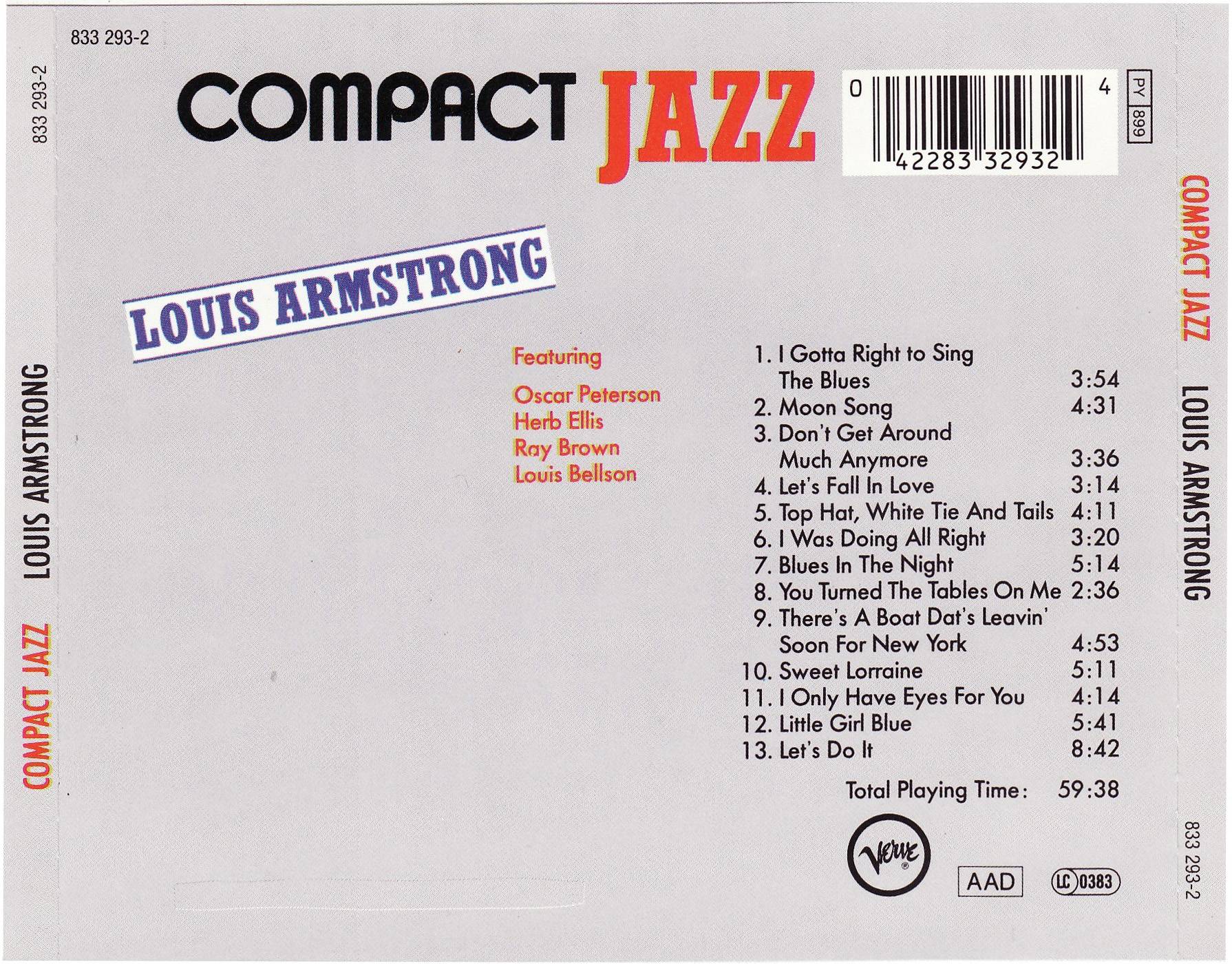 Louis Armstrong Compact Jazz [ak kor] | CD Covers | Cover Century ...